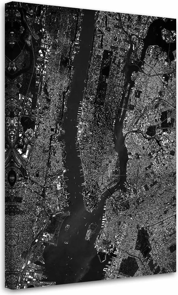 Černobílá mapa města N. Abakumov 60x90