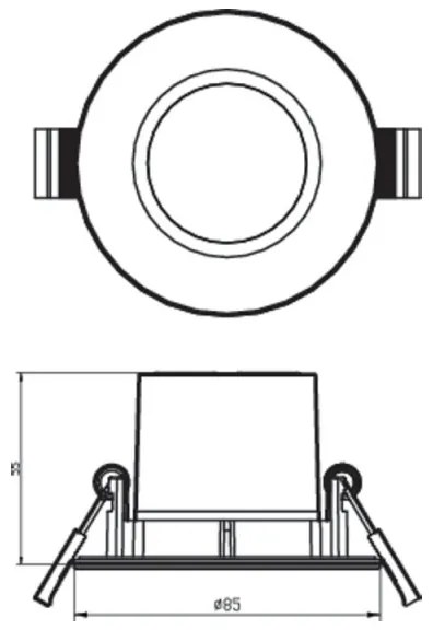 Philips - SADA 3x LED Stmívatelné koupelnové svítidlo DIVE 1xLED/5,5W/230V IP65