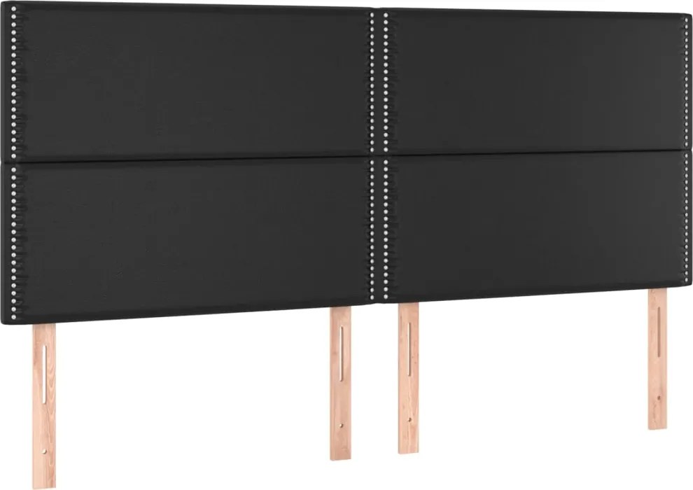 Box spring postel s matrací černá 180x200 cm umělá kůže 3137617