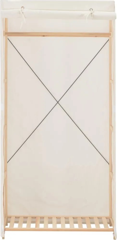 Šatní skříň bílá 79 x 40 x 170 cm textil 248192