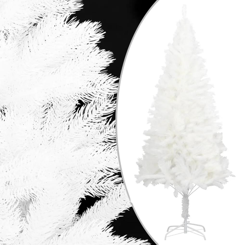 321023 vidaXL Umělý vánoční stromek s realistickým jehličím bílý 180 cm