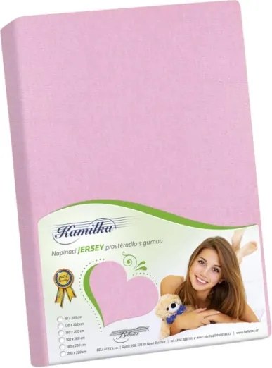 Bellatex Prostěradlo jersey růžová rozměr 140x200 cm