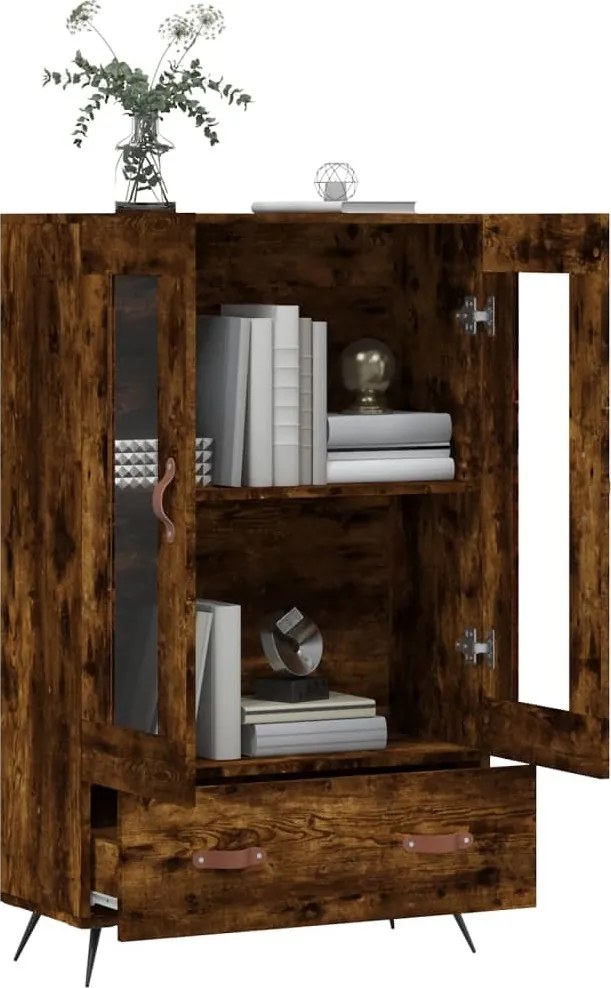 vidaXL Skříň highboard 69,5 x 31 x 115 cm kompozitní dřevo [828273] Barva: Černá