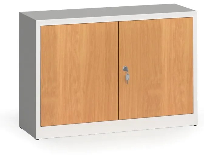 Alfa 3 Svařované skříně s lamino dveřmi, 800 x 1200 x 400 mm, RAL 7035/buk