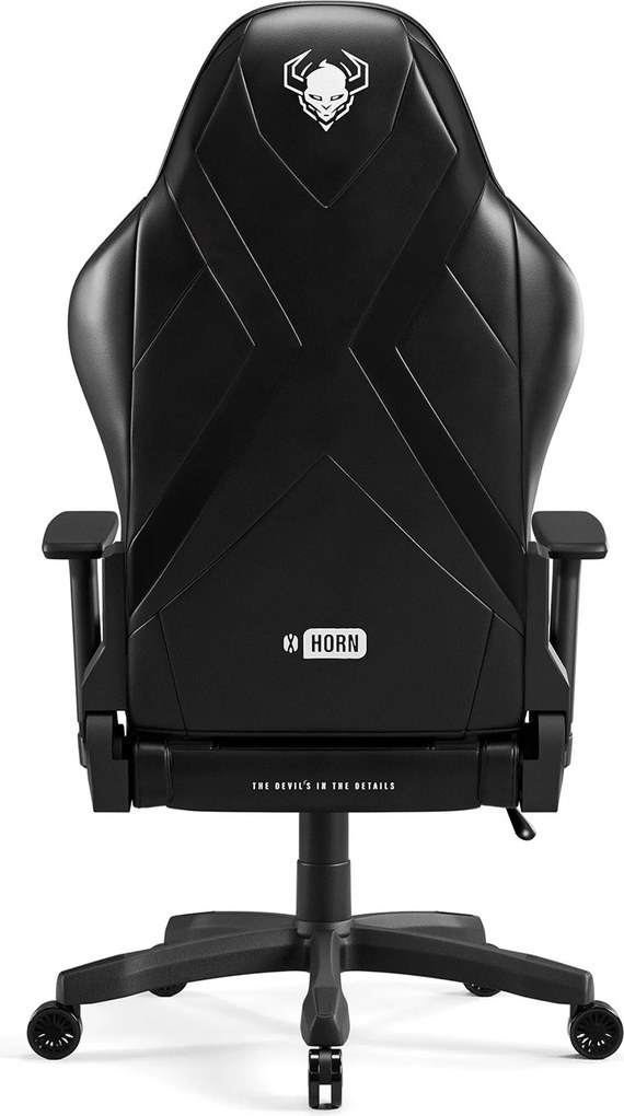 Herní židle z ekokůže King Size, černá: Diablo X-Horn 2.0