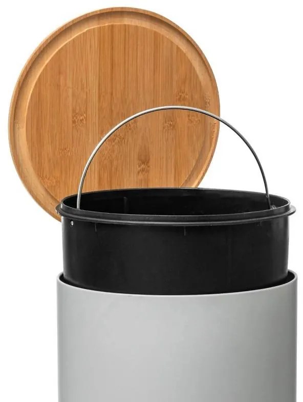 Odpadkový koš NATUREO, 30 l, kov, bílá