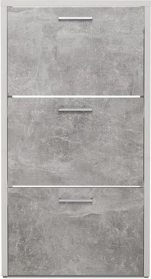 Botník Fulda, bílý/šedý beton, výška 115 cm