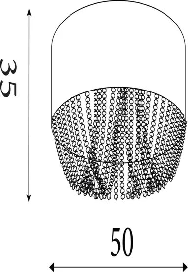 Searchlight 62615-5CC - Stropní svítidlo BELLANO 5xG9/7W/230V pr. 50 cm šedá