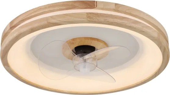 Globo 03650 - LED Stropní svítidlo s ventilátorem GATIAN LED/30W/230V hnědá + DO