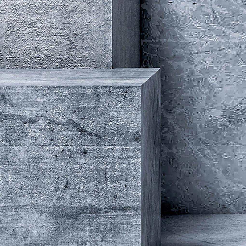 Malvis 3D tapeta kvádry šedé Vel. (šířka x výška): 144 x 105 cm