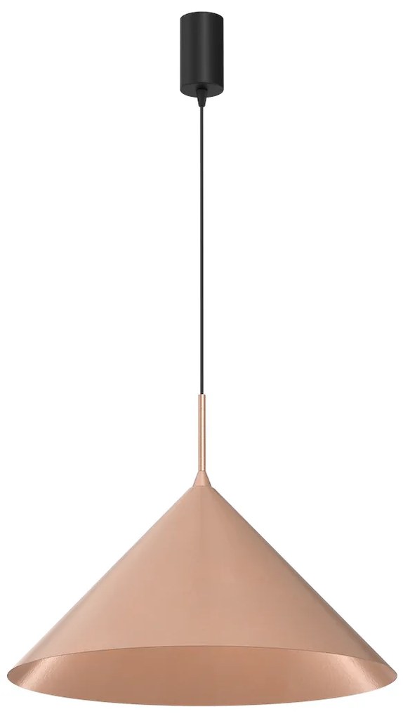 Závěsné svítidlo Capital, 1x měděné kovové stínítko, (fi 46cm), b