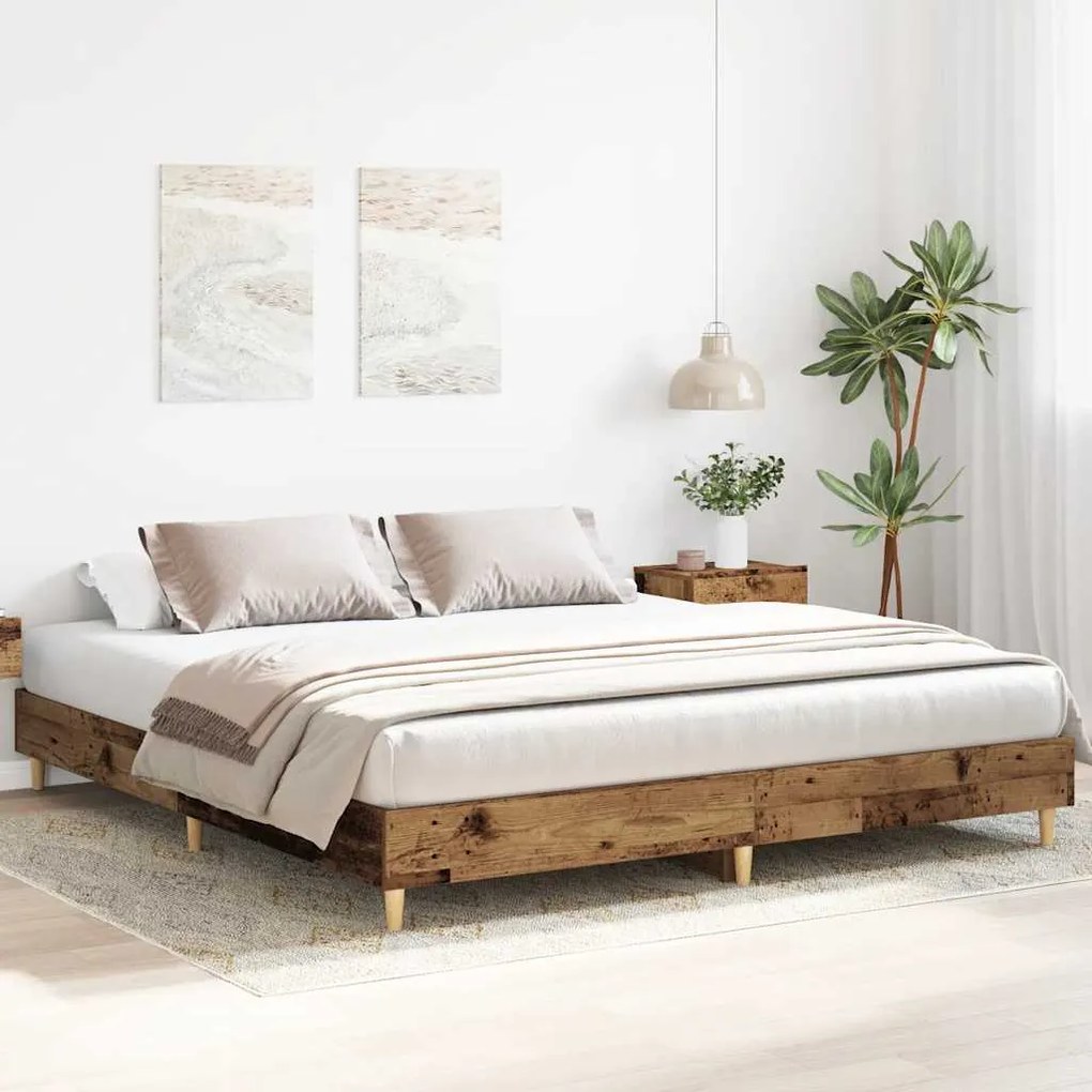 Rám postele bez matrace Staré dřevo 180x200cm Technické dřevo 3329028