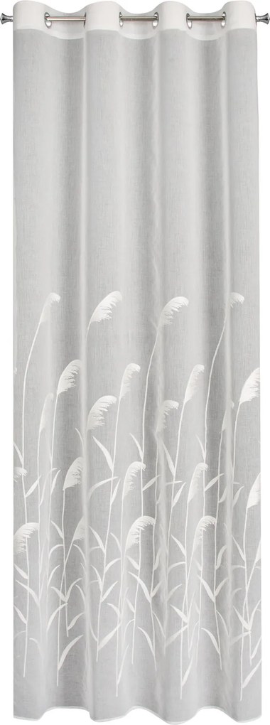 ZÁCLONA NA KROUŽCÍCH ABBIE 140X250 CM KRÉMOVÁ