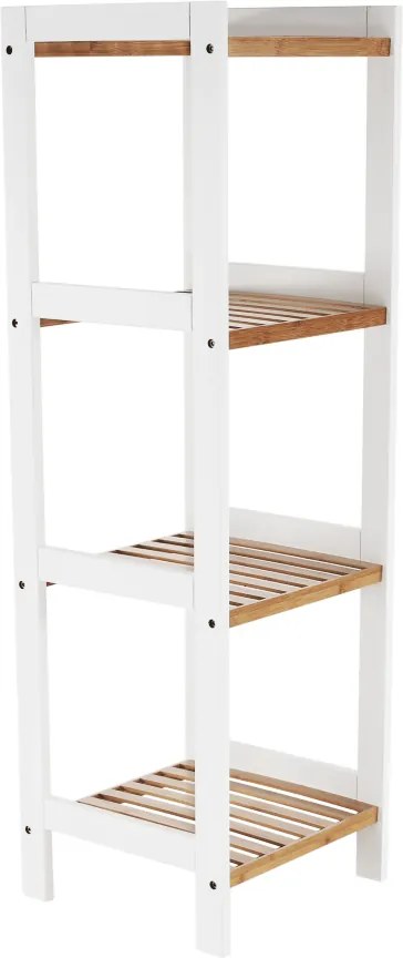 Regál, přírodní bambus / bílá, ERAVA typ2