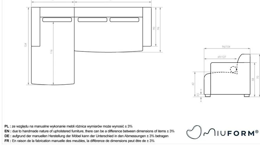 Zelená rohová pohovka (levý roh) Flex Felix – Miuform
