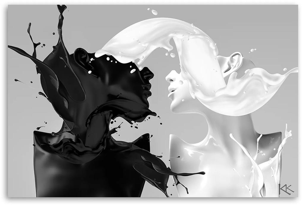 Gario Obraz na plátně Láska v černobílém Rozměry: 60 x 40 cm