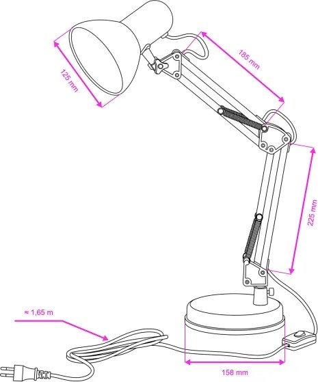 Brilagi - Stolní lampa ROMERO 1xE27/60W/230V zelená