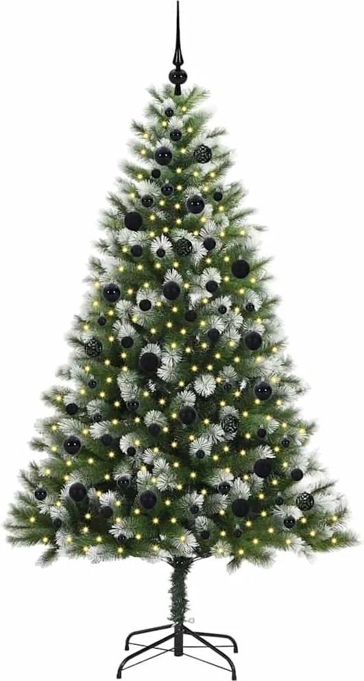 Umělý vánoční stromeček s umělým sněhem 300 LED Teplá bílá 3395452