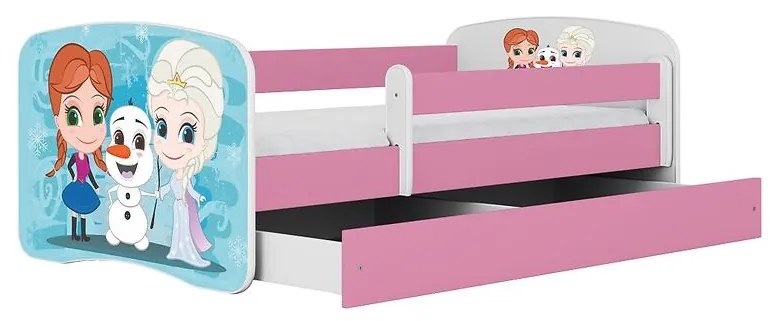 Dětská postel Babydreams+M růžová 70x140 Země ledu