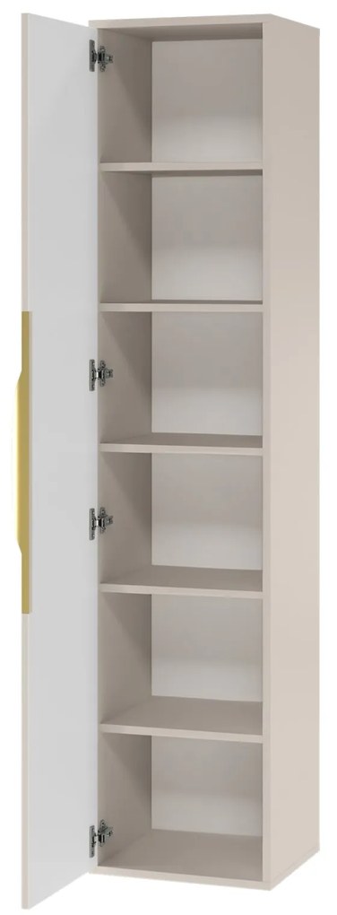 Závěsná koupelnová skříňka Avila 38 cm kašmírová/zlatá