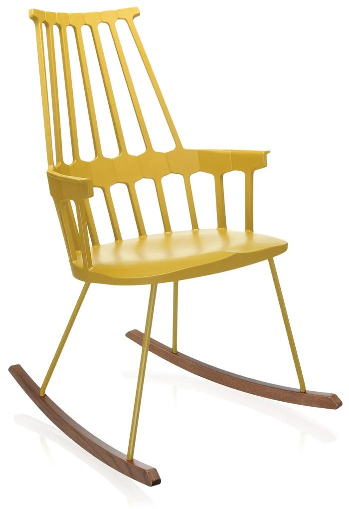 Kartell - Houpací židle Comback, žlutá/dub