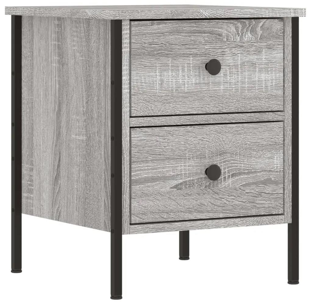 Noční stolek šedý sonoma 40 x 42 x 50 cm kompozitní dřevo - Default Title