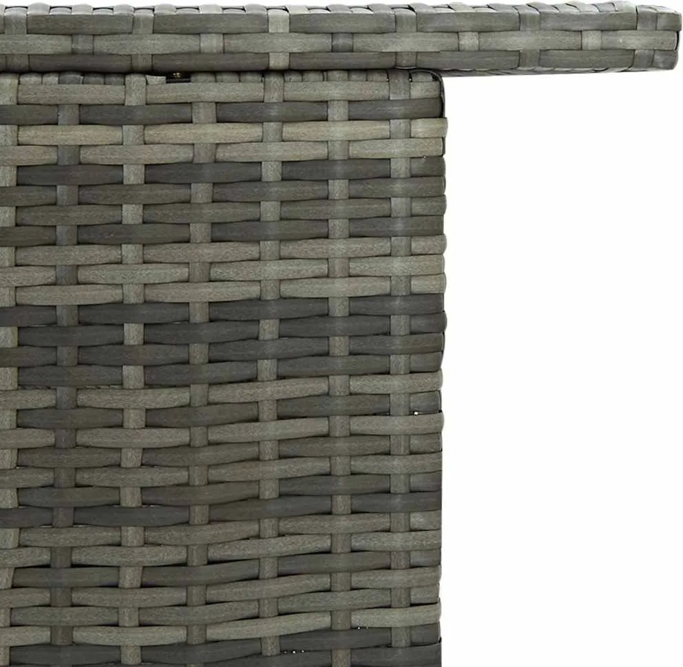 Zahradní barový stůl šedý 120 x 55 x 110 cm polyratan 313469