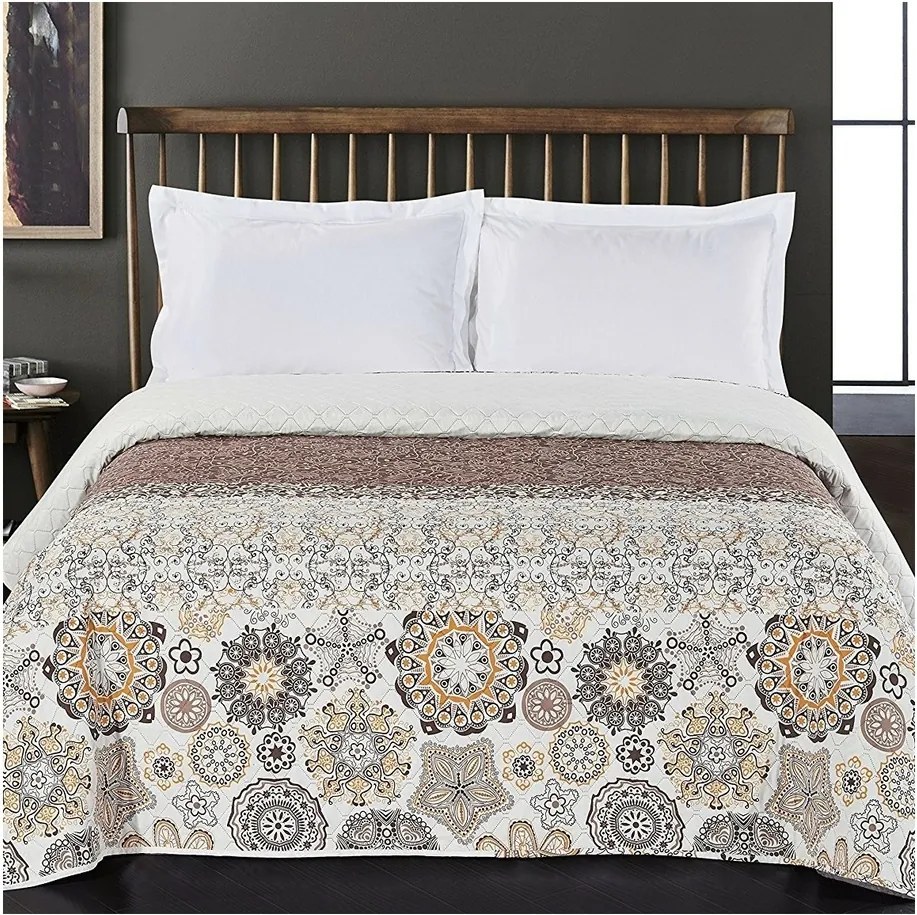 DecoKing Přehoz na postel Alhambra hnědá, 220 x 240 cm