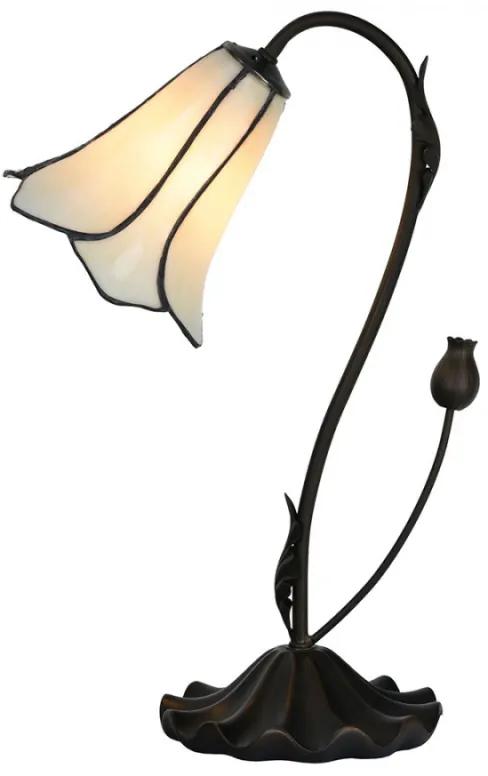 Stolná vitrážované lampa Tiffany Cloches – 17x43 cm