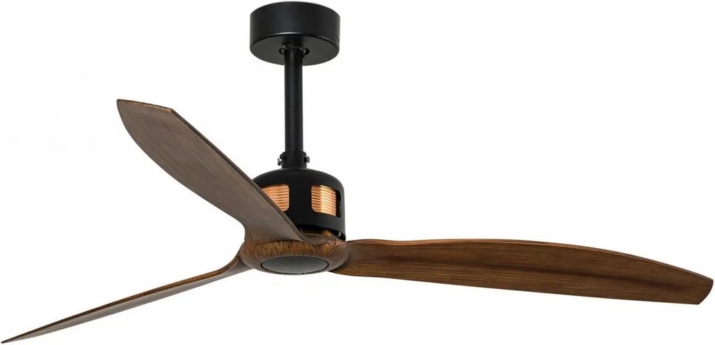FARO 33451 COPPER FAN M, černá/dřevo, stropní ventilátor - FARO