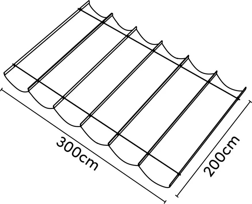 Platinum Sluneční Harmonika COOLFIT o šiřce 2,0 m Barva: Camel písková, Rozměr: 2x4 m