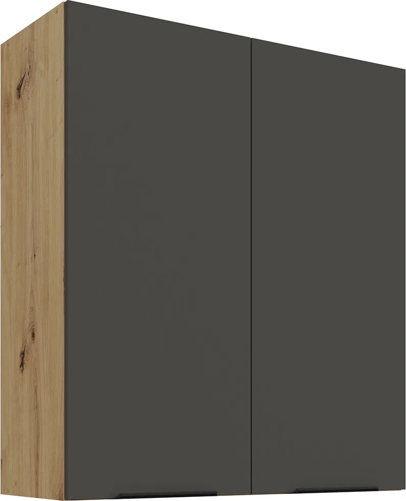 ARIA pa | horní skříňka 80 G-90 2F policová | 80 cm | VYSOKÁ | ANTI FINGERPRINT povrch | artisan/šedá grafit