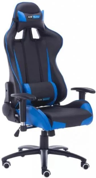 Nastavitelná kancelářská židle, moderní vzhled, modrá / černá
