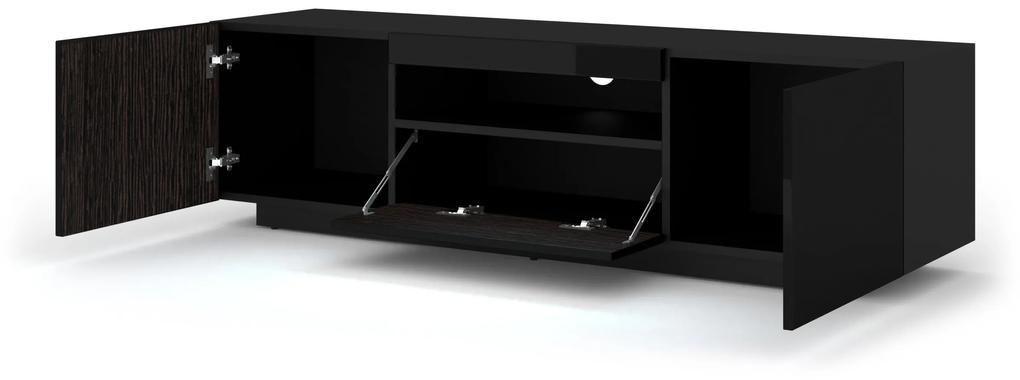 TV stolek/skříňka Aurinko 150 (lesklá černá). 1083434