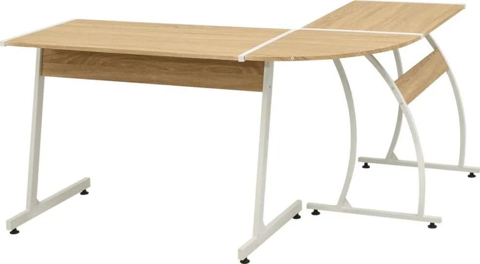 vidaXL Rohový psací stůl kompozitní dřevo [20133] Barva: Hnědá