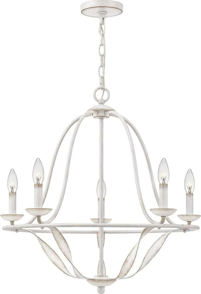 Elstead BRADBURY pětiramenný lustr 64 cm bílý 5xE14