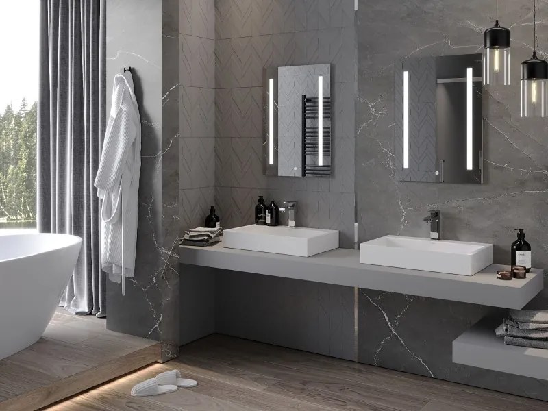 Mexen Remi osvětlené koupelnové zrcadlo 50 x 70 cm, LED 6000K, protimlžící - 9804-050-070-611-00