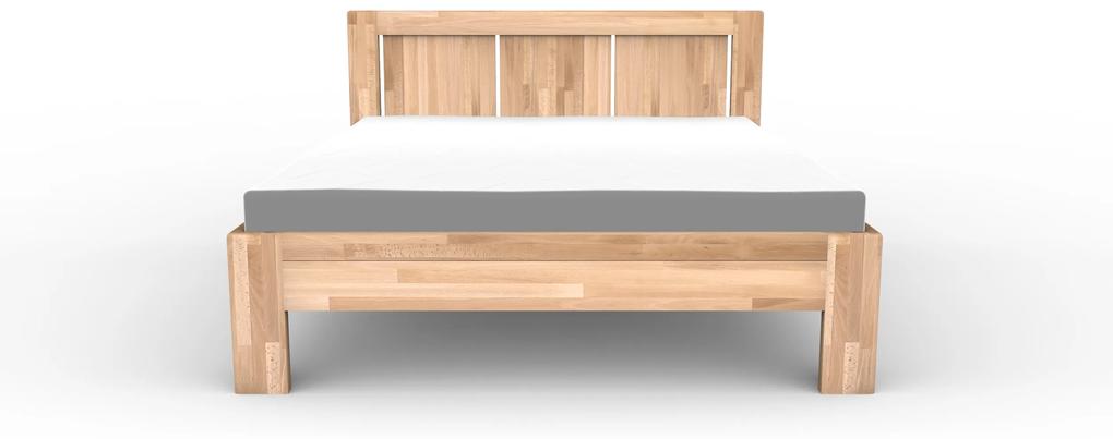 Masivní postel RUMBA - Solwo Design Dřevo a odstín oleje: BUK Cink - Olej odstín BO106, Rozměr spací plochy: 220x200