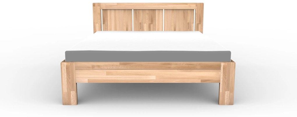 Masivní postel RUMBA - Solwo Design Dřevo a odstín oleje: DUB Cink - Olej odstín DO202, Rozměr spací plochy: 240x200