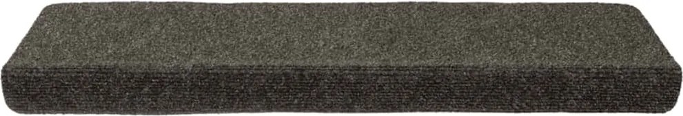 Schodové rohože samolepicí 30 ks 65 x 21 x 4 cm antracitové s obdélníkovým okrajem 3365699