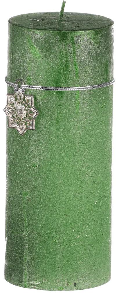 Svíčka vánoční, zelená barva. 367g vosku SVW1291-ZELENA