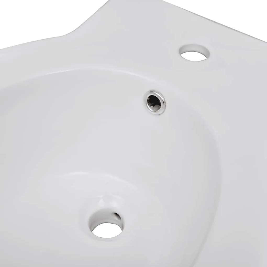 Kulatý Bidet Volně Stojící, Bílý, Vysoce Kvalitní Keramika