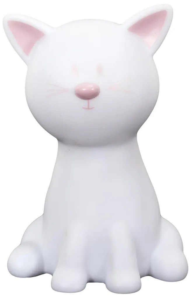 LED dětské noční světlo CATTY 19cm, bílá