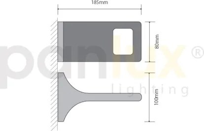 Venkovní nástěnné LED svítidlo OLBIA N šedá Panlux PN42300001