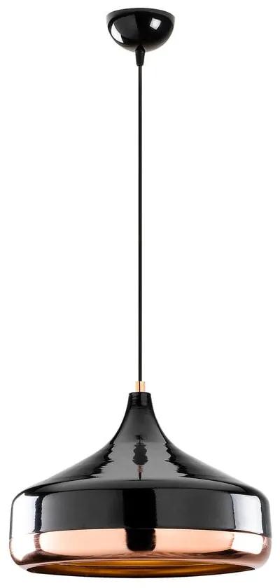 Závěsné svítidlo v černo-měděné barvě Opviq lights Yildo, ø 36 cm