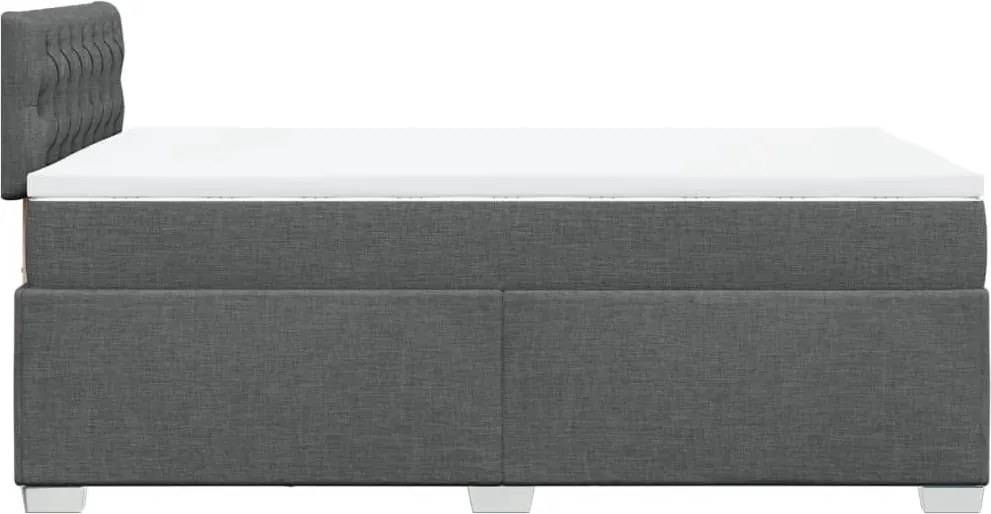 Box spring postel s matrací tmavě šedá 120x190 cm textil 3285835