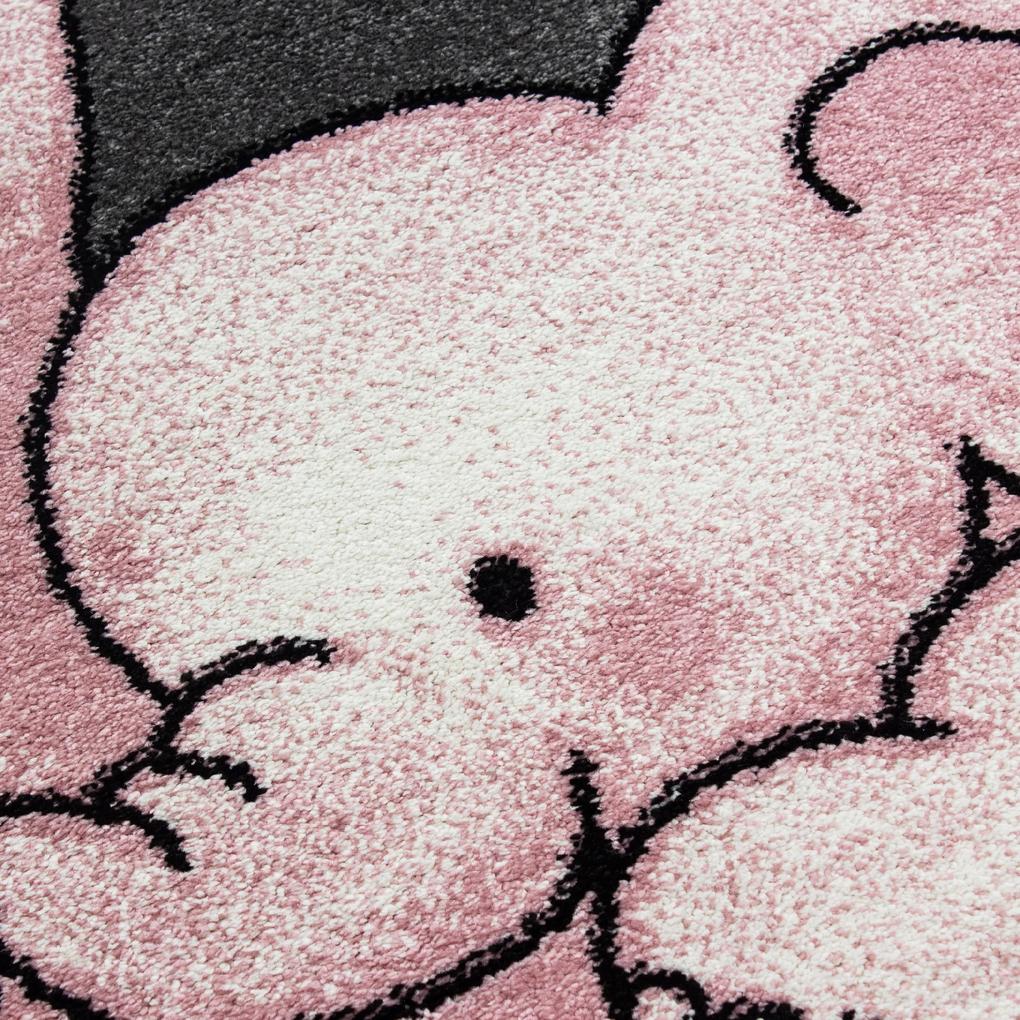 Ayyildiz koberce Dětský kusový koberec Kids 560 pink kruh ROZMĚR: 160x160 (průměr) kruh