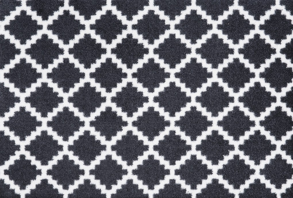Hanse Home, Protiskluzová rohožka Home Black White 103156, 50x70, černobílá, chodba / předsíň