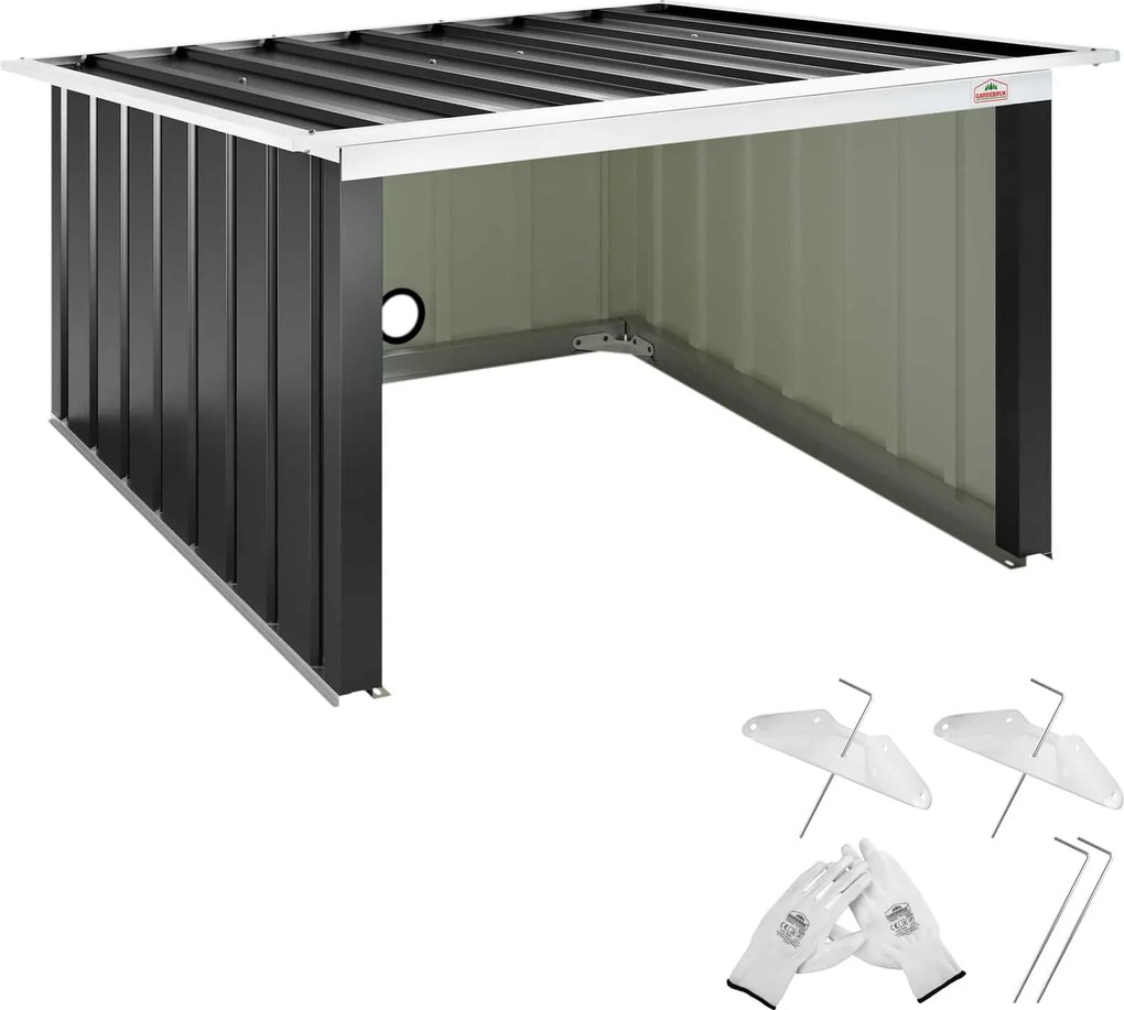 Deuba Garáž pro robotickou sekačku 89x90x54 cm - antracit