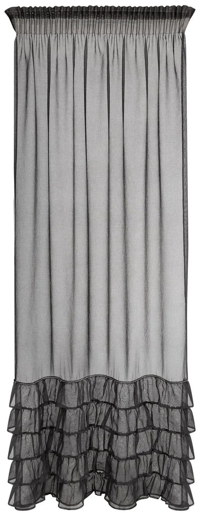 ZÁCLONA NA PÁSCE CARLI 140X250 CM ČERNÁ